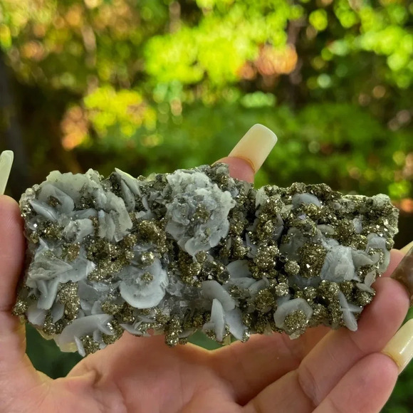 Accessories | Rare Rose Flower Calcite Pyrite Raw Specimen Poland Uv ...